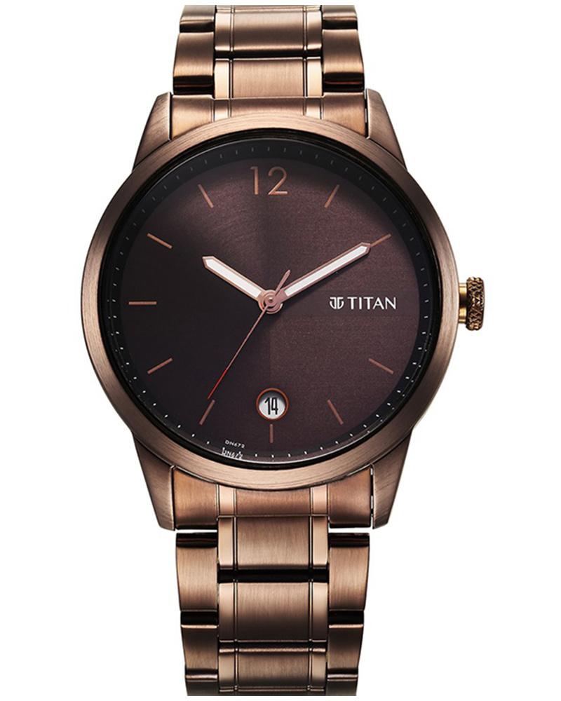 Titan Men NEO SPLASH Brown Analog Watch SKU-ID 1806QM03 | Helios The ...