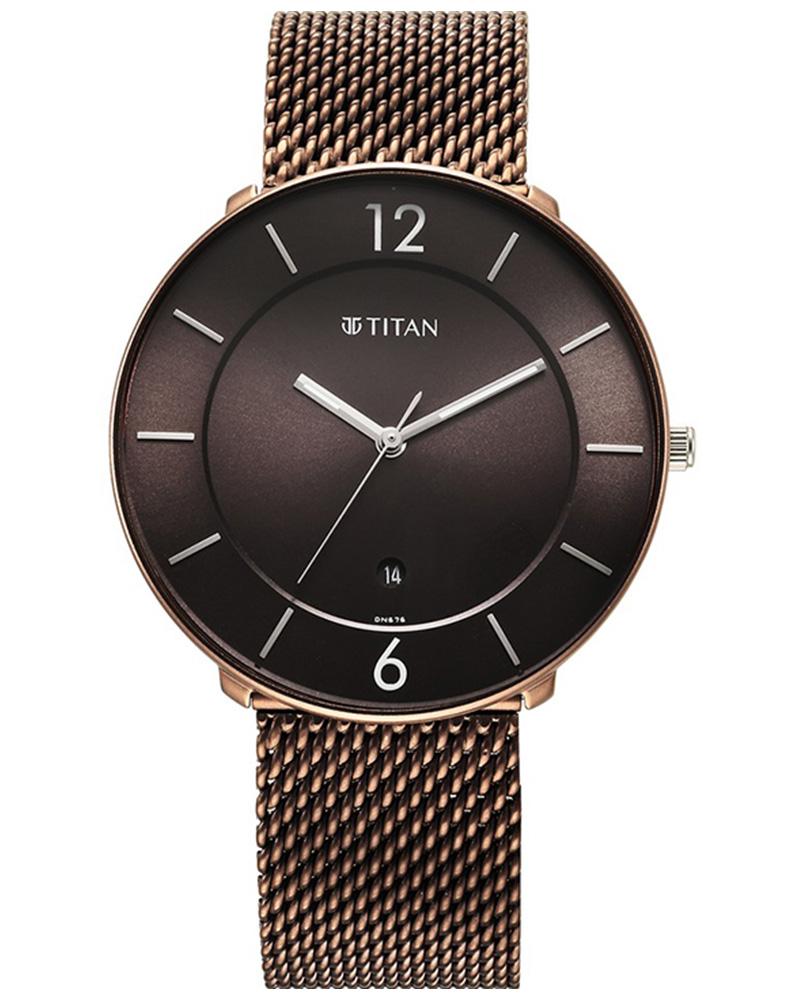 Titan Men NEO SPLASH Brown Analog Watch SKU-ID 1849KM04 | Helios The ...