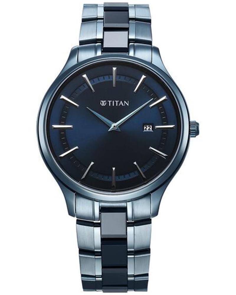 Buy Titan CERAMIC SLIMLINE Round Men Watch - 90142QD01 Helios Watch Store
