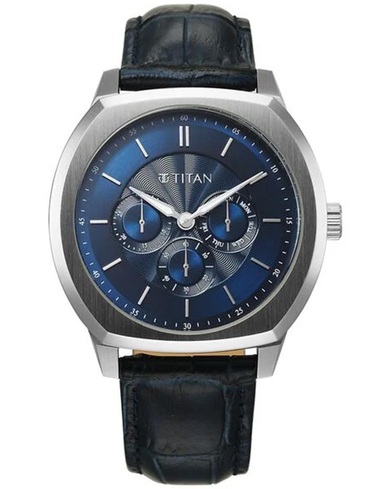 Titan Men Regalia Arc Blue Multifunction Watch SKU-ID 90213SL01 ...