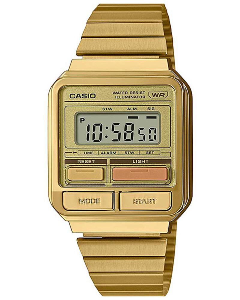 Casio A120 Rectangular Dial Unisex Watch - D322 Helios Watch Store.
