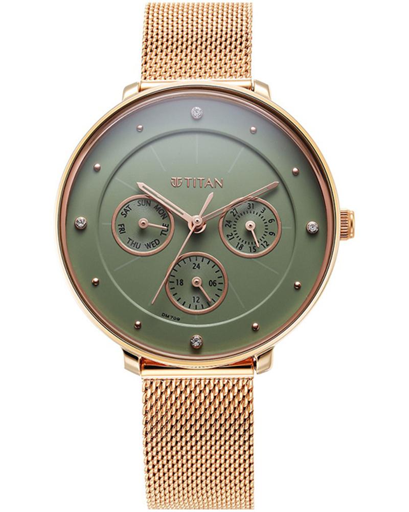 Titan Women NEO Green Analog Watch SKU-ID 2651WM05 | Helios The Watch Store