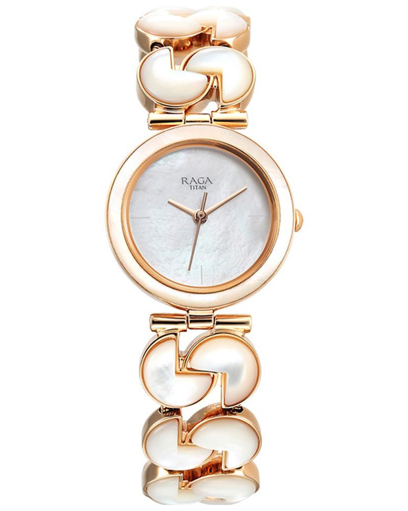 Buy Titan Round Women Watch - NS95233WM01F Helios Watch Store