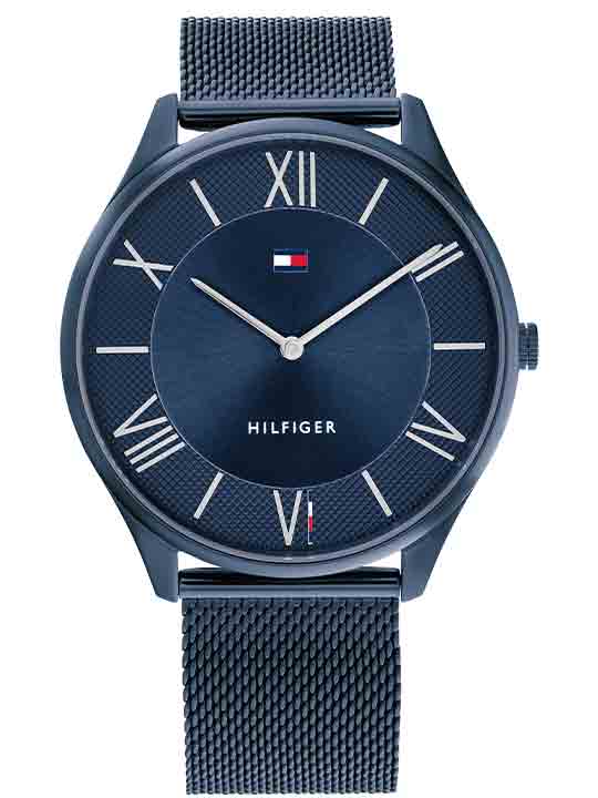 Tommy hilfiger round analog blue dial men's watch store